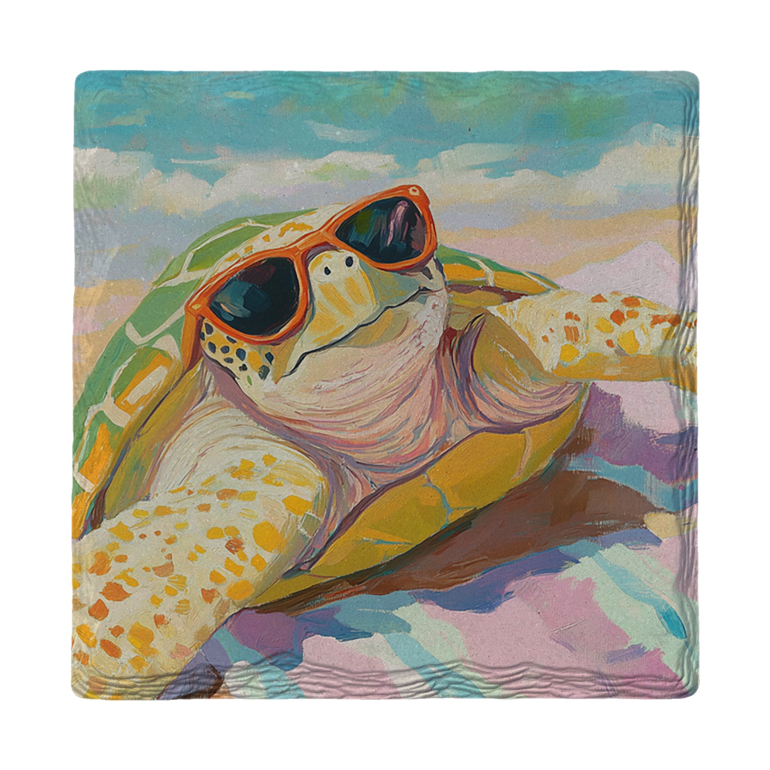 Baby Sea Turtle Adventure | Ceramic Drink Coaster – Mill Wood Art Wholesale